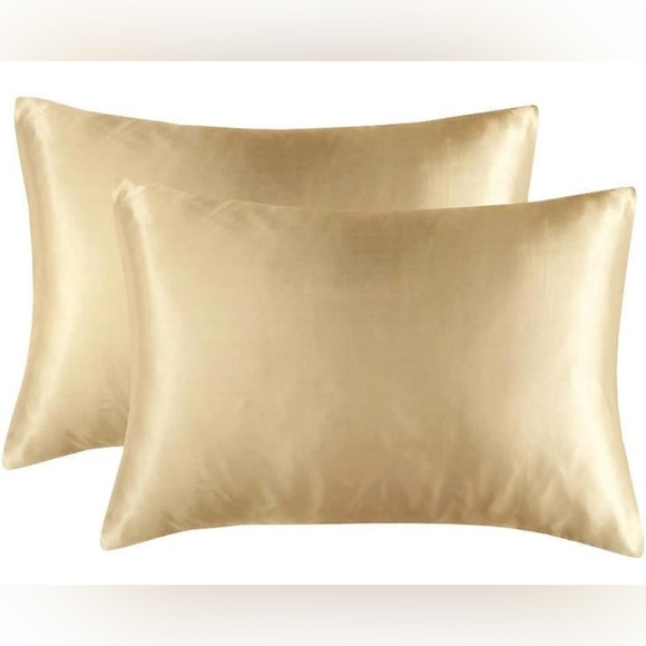 Bedding | Gold Satin Pillowcase Queen 2x30 | Poshmark